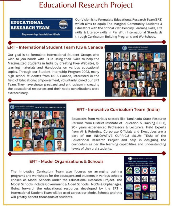 Educational Research Projects – Global Academy Of Excellence